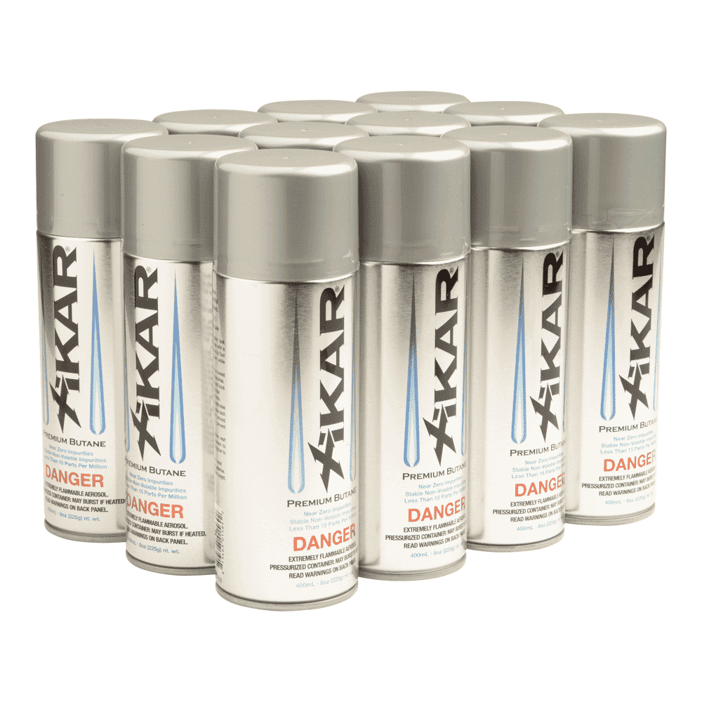 Accessories Xikar Butane 8 Oz 12 Cans JRCigars Accessories Xikar Butane 8 Oz 12 Cans JRCigars