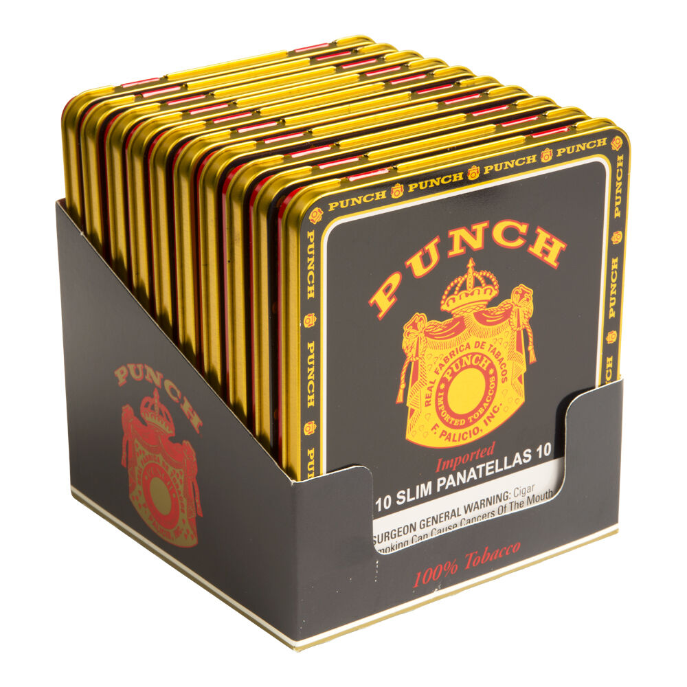Punch Slim Panatelas (10 Tins of 10) | JR Cigar