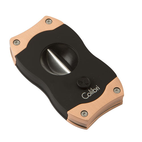 Colibri Cigar Cutters Black & Rose Gold V-Cut | JR Cigar