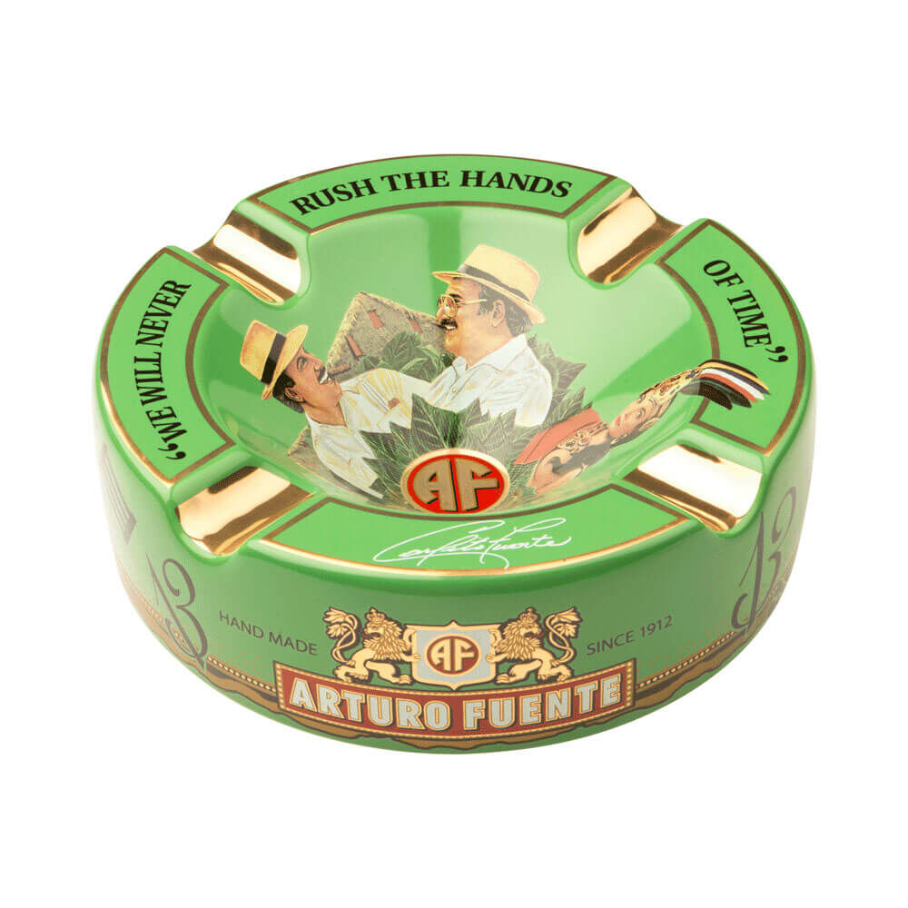 Cigar Ashtrays Arturo Fuente Hands of Time Green Ceramic | JR Cigar